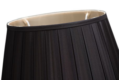 Round black box pleated lamp shade - The Lampshade Workshop